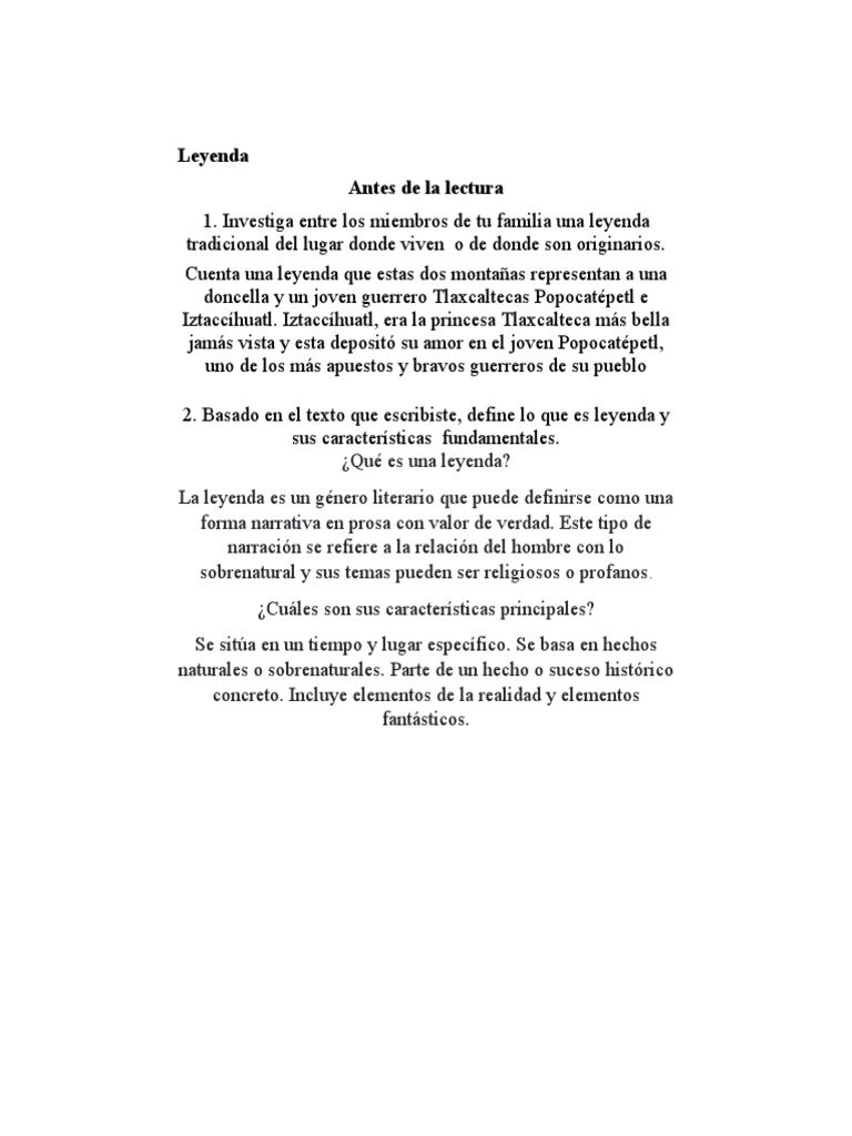 Reportes de Lectura Español | PDF