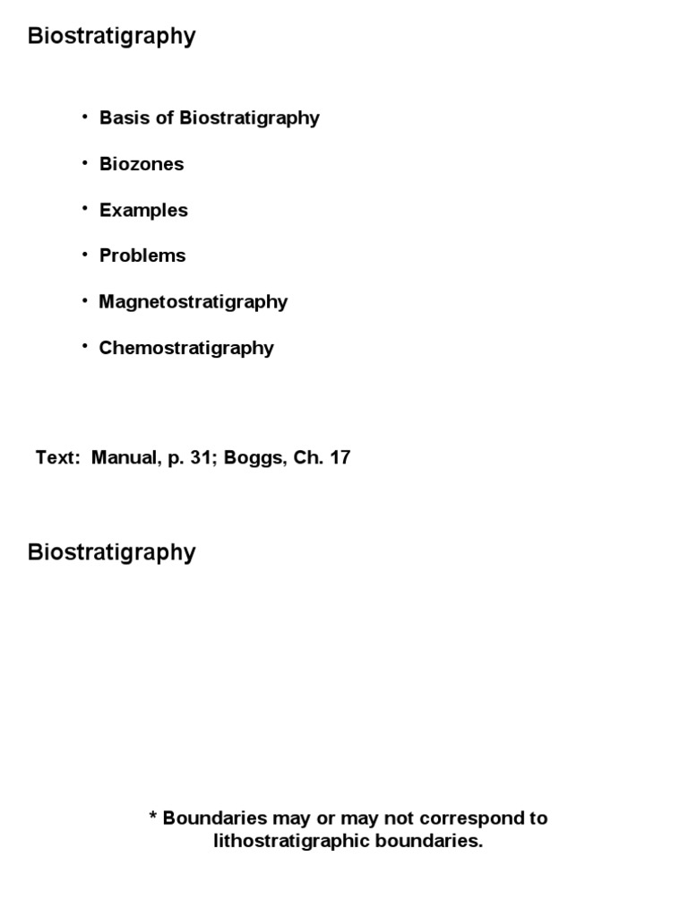 Biostratigraphy Small | PDF | Geology | Earth Sciences