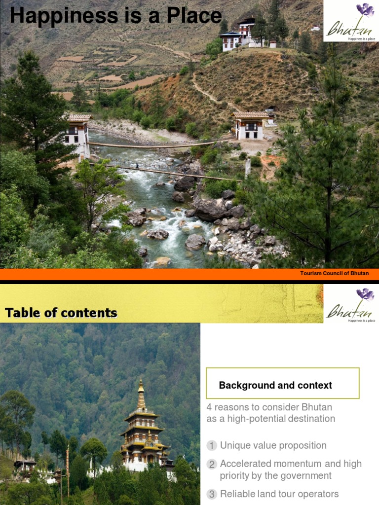 Bhutan Presentation | PDF | Bhutan | Tourism