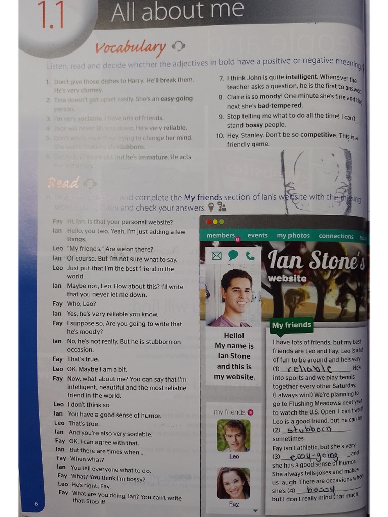 Unit 1.1 - 1.2 - English Trails - 5to Semestre - Contestada | PDF