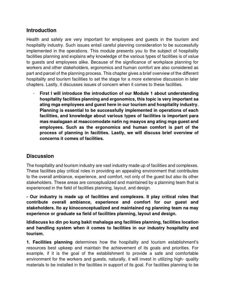 My Report - Module 1 Ergo | PDF