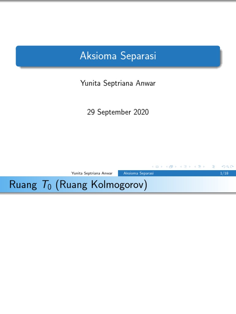 Aksioma Separasi | PDF