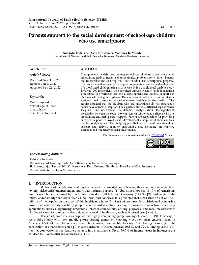 Parents Support To The Social Development of School-Age Children Who ... Parents Support To The Social Development of School-Age Children Who ...