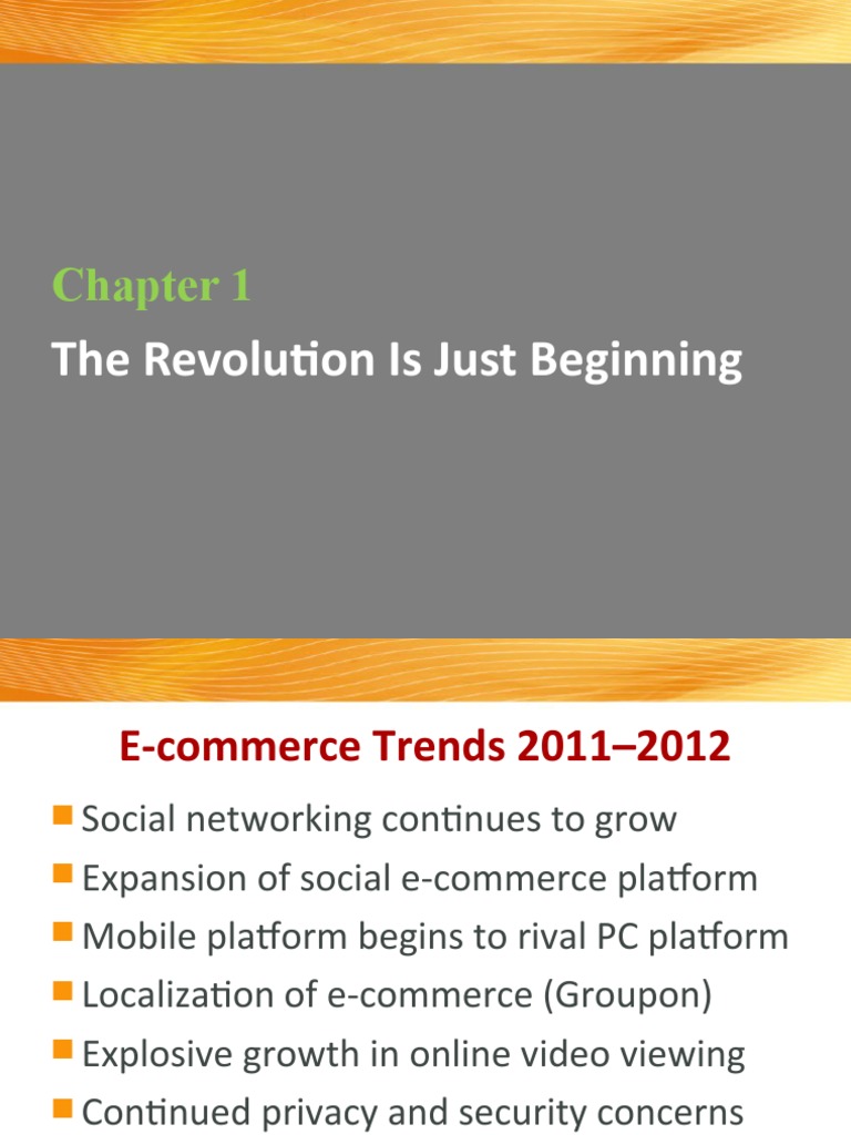 Chapter 1 The Revolution Is Just Beginning | PDF | E Commerce | Internet