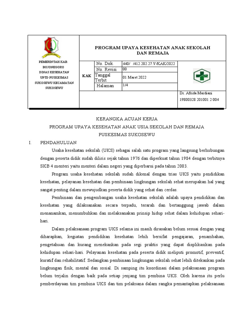 Kak Program Uks Fix | PDF