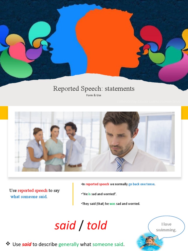 Reported Speech Statements | PDF | Linguistic Morphology | Semantic Units