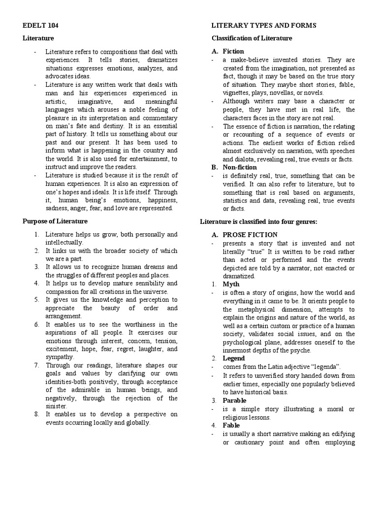 Edelt 104 Lesson 1 4 Compilation | PDF | Literary Realism | Poetry