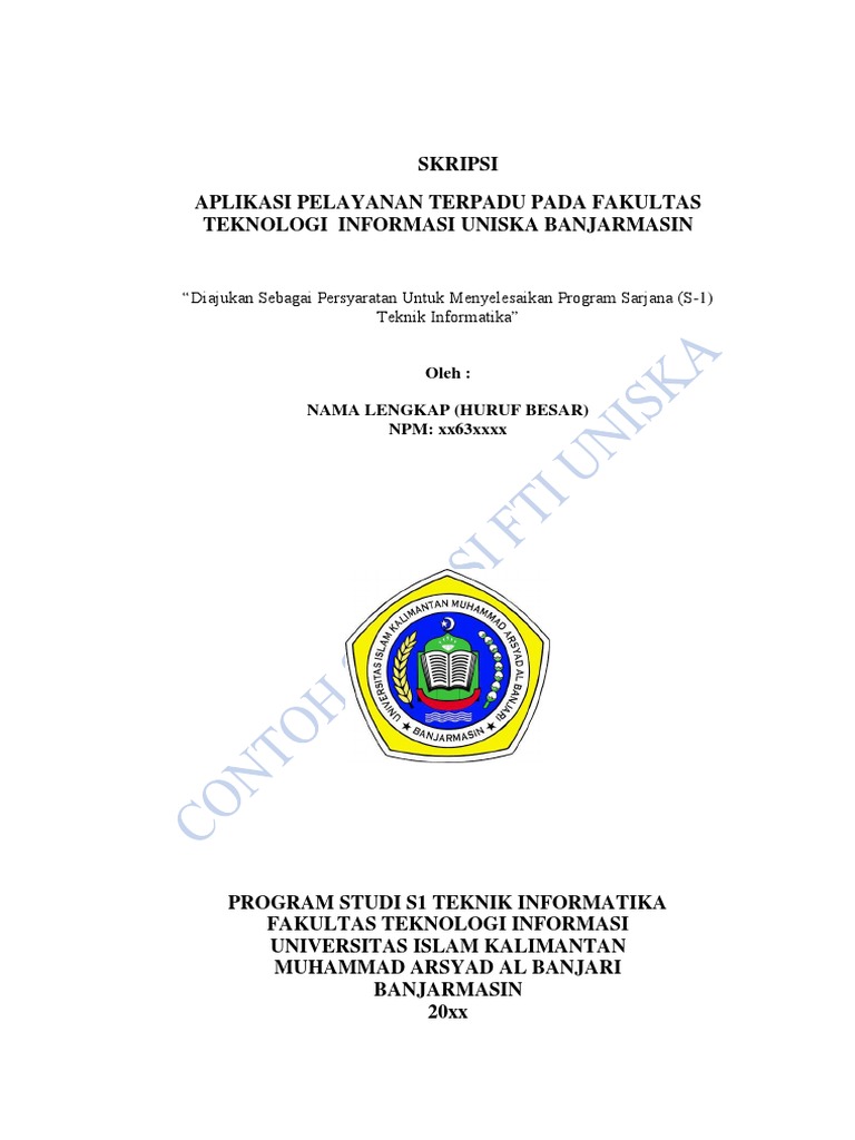 Contoh Skripsi FTI Sesuai Panduan | PDF | Seni | Teknologi & Rekayasa