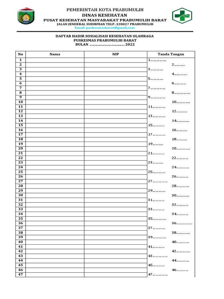 Jadwal Apel Dan Senam | PDF