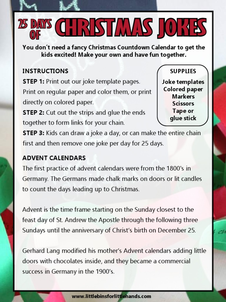 Christmas Jokes Countdown Download | Download Free PDF | Santa Claus ...