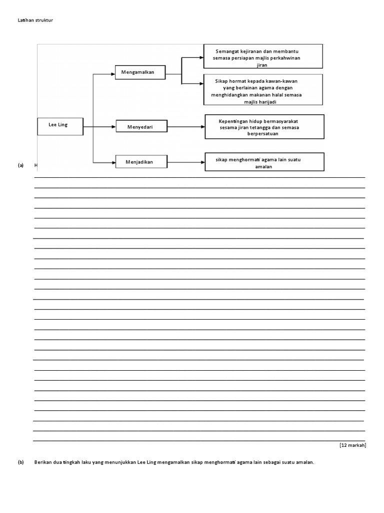 Latihan Struktur P.moral Ting 3 | PDF