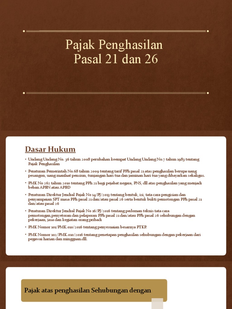 PPH PSL 21 (SPT) | PDF | Pengelolaan Keuangan & Uang