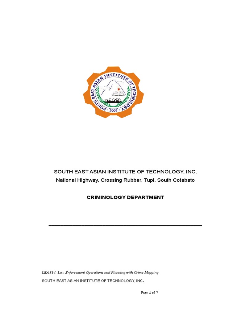 Crime Mapping in Law Enforcement Training | PDF | Technology & Engineering