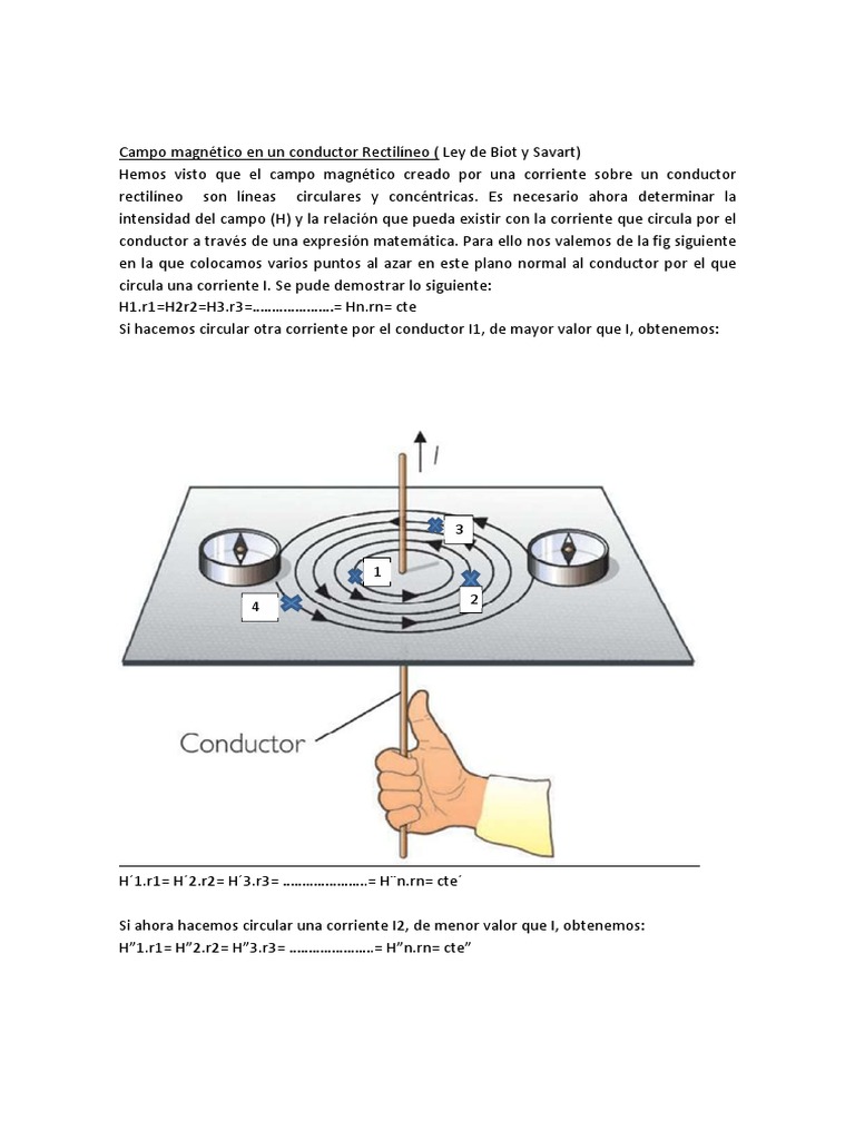 Campo Magnético en Conductores Rectilíneos | PDF | Inductor | Campo ...