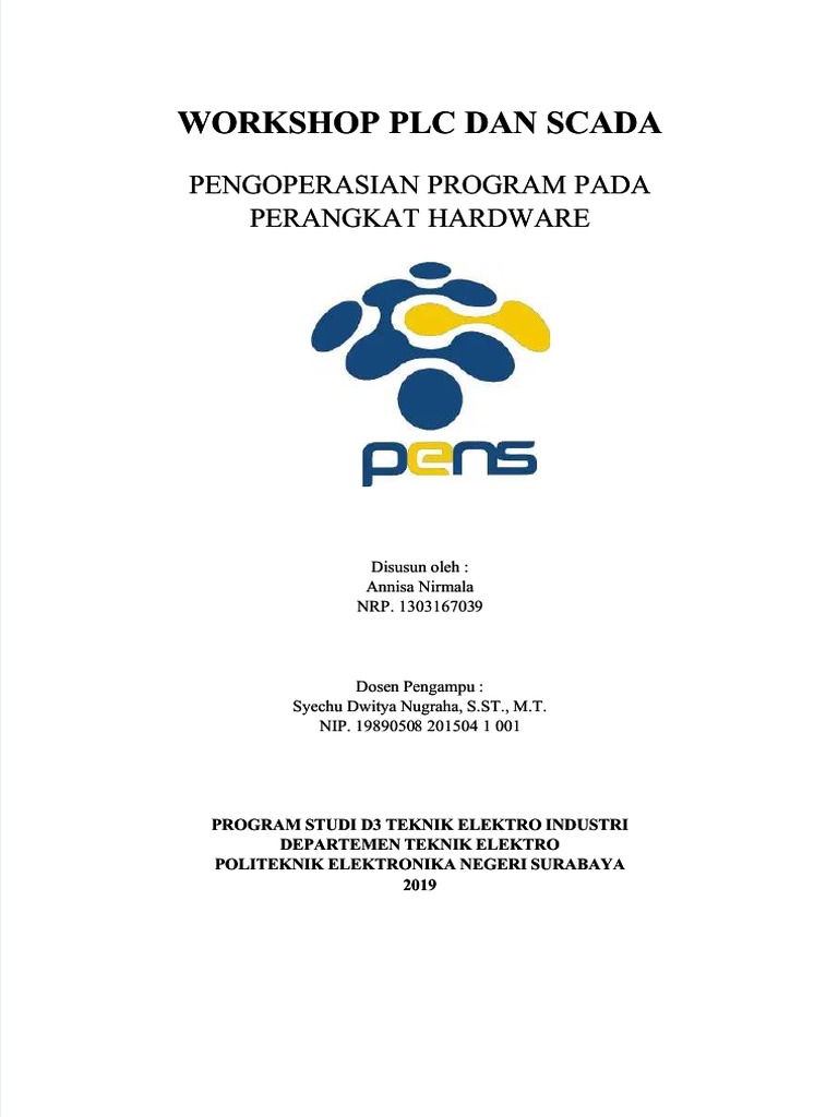 Pdf Workshop Plc Dan Scada Pengoperasian Program Pada Perangkat