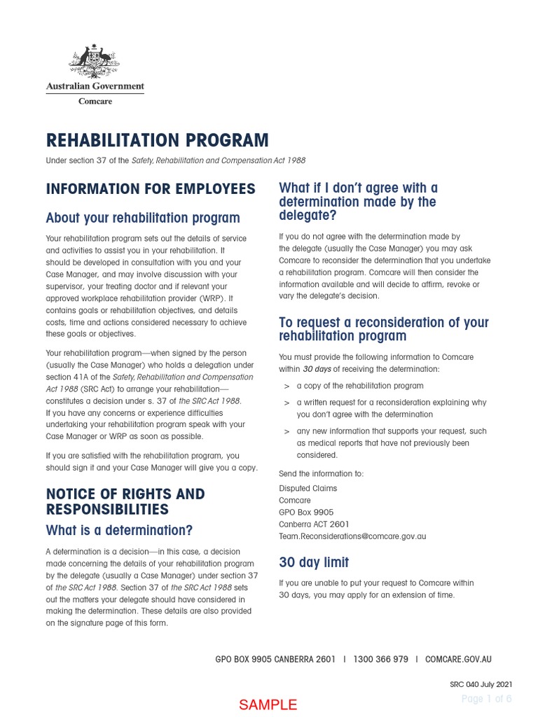 Employee Rehabilitation Program Guide | PDF | Employment | Privacy