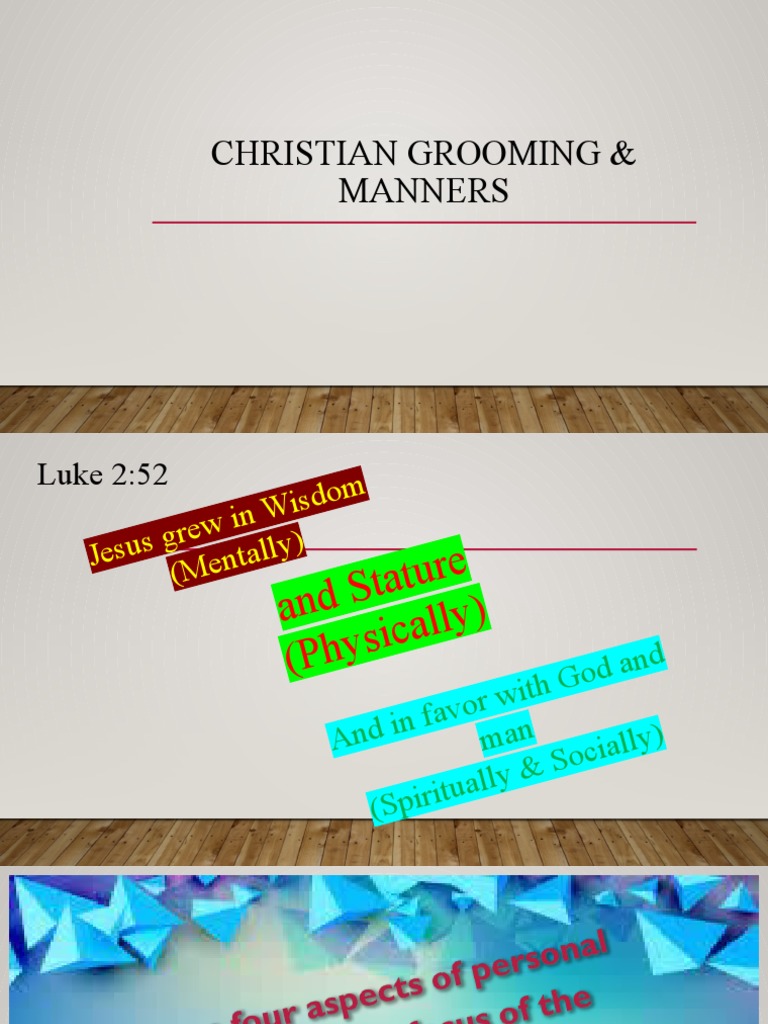 Christian Grooming and Manners Guide | PDF | Chastity