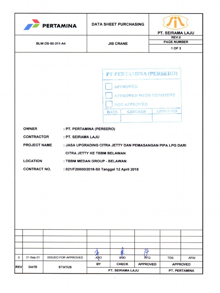 Blw-Ds-90-311-A4 Data Sheet Purchasing Jib Crane Rev.0 | PDF | Crane ...