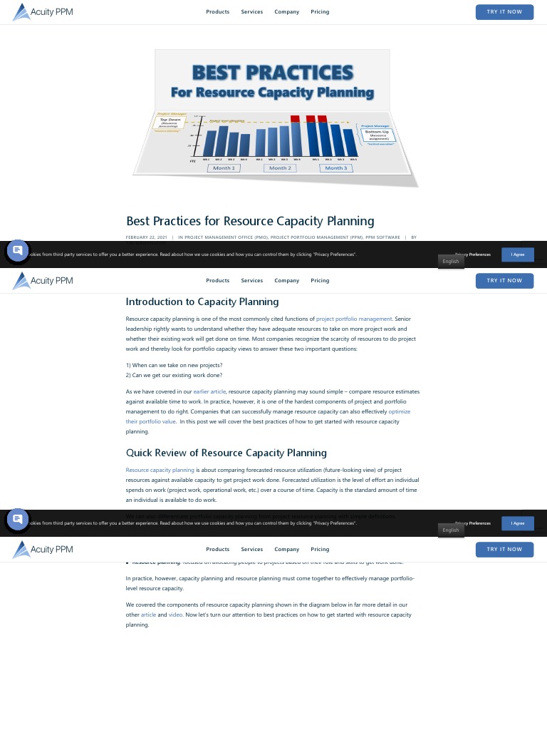 Best Practices For Resource Capacity Planning - Acuity PPM | PDF