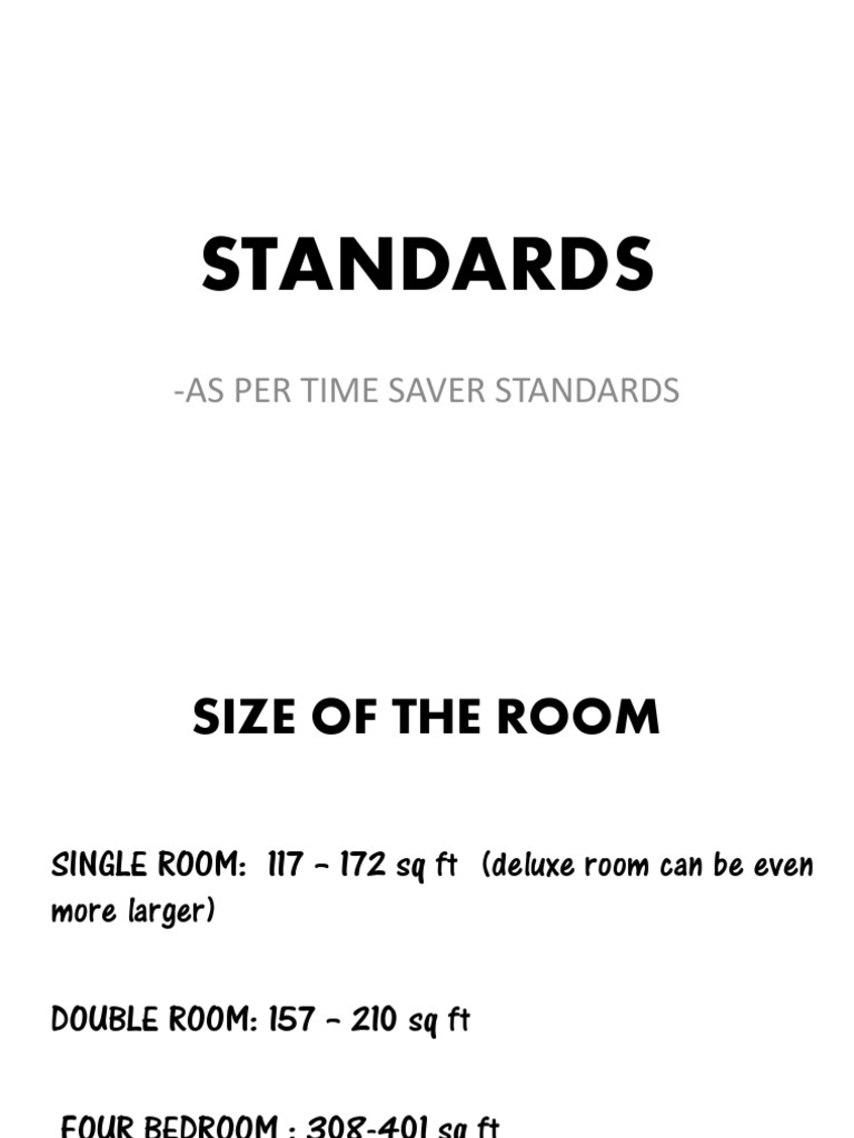Standards: - As Per Time Saver Standards | PDF | Bedroom | Toilet