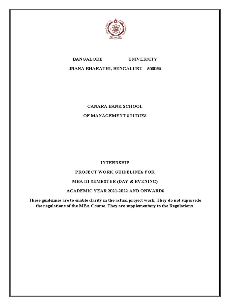 3rd Sem Internship-Guidelines-2021 Batch Onwards | PDF | Sampling ...