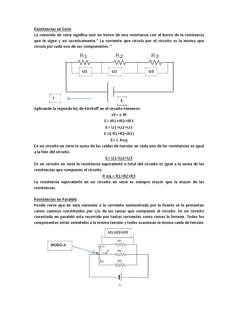 Resistencias Serie - Paralelo | PDF | Resistencia Eléctrica y ...