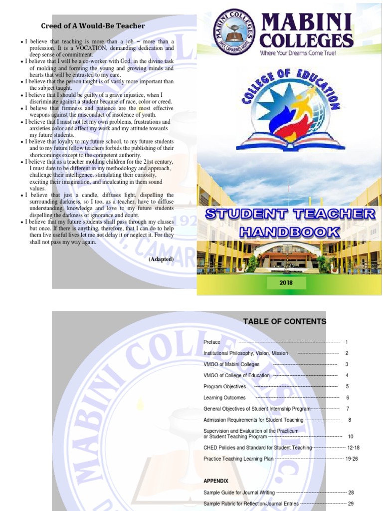 Teacher's Vocation and Student Manual | PDF | Teachers | Teaching Method