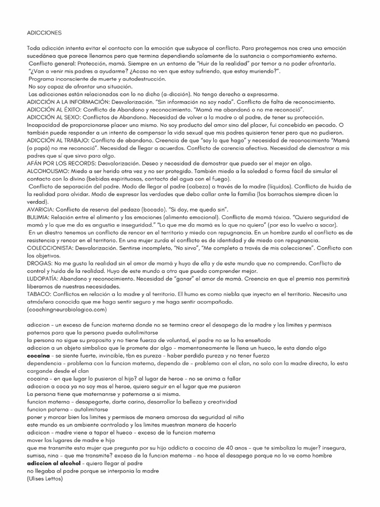 Intuyo - Como Biodescodificar Las Adicciones | PDF