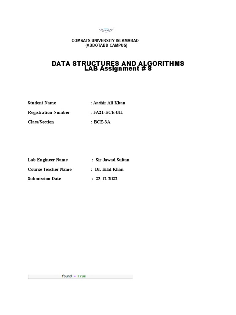Data Structures Lab Assignment 8 | PDF | Technology & Engineering