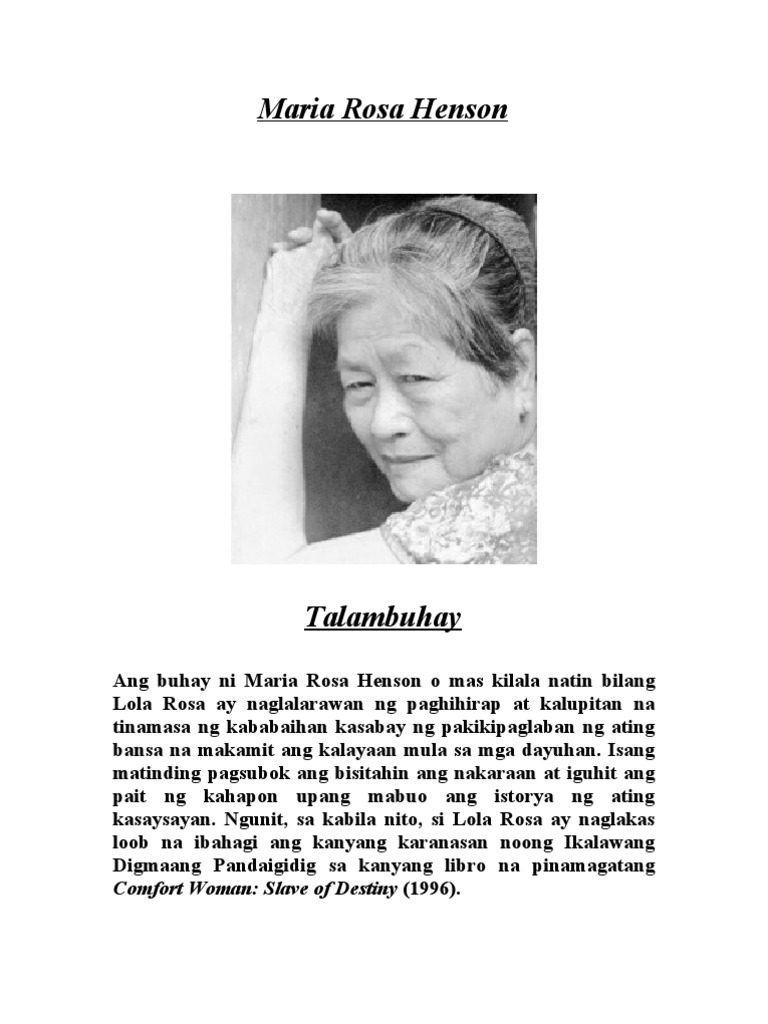 Maria Rosa Henson | PDF