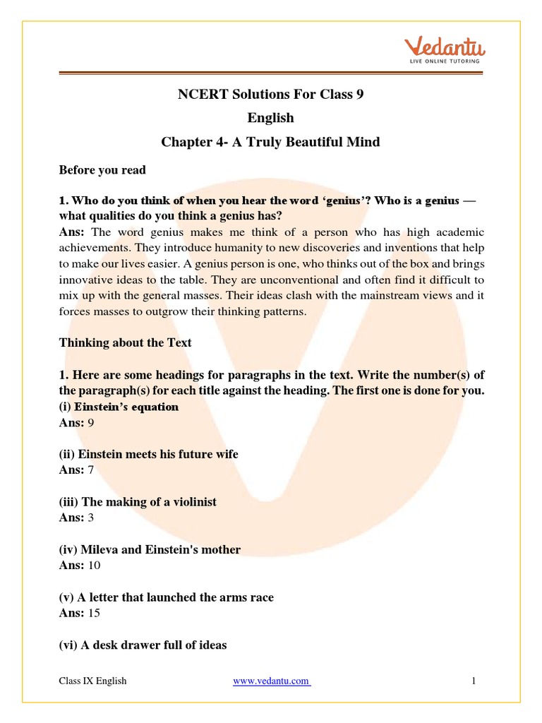 Class 9 English Beehive - The Lake Isle of Innisfree Poem | PDF ...