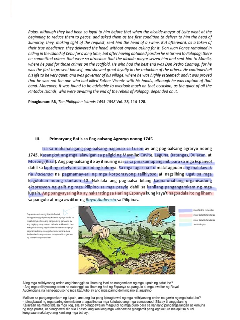 Agrarian Revolt in Luzon 1745 | PDF