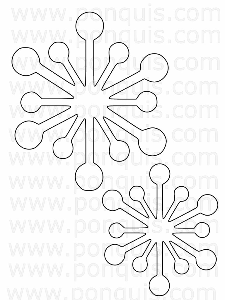 Moldes para Realizar Flores y Centro en Papel Cartulina Yzh | PDF