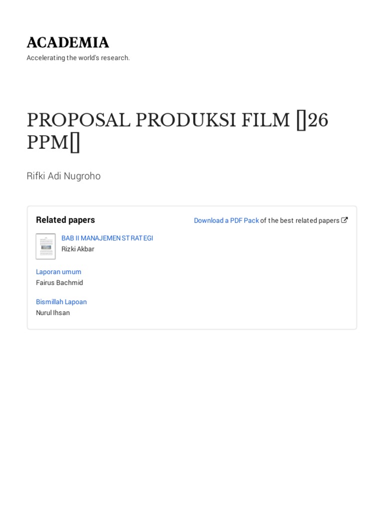Proposal Film "26 PPM" untuk Karyawan | PDF | Teknologi & Rekayasa