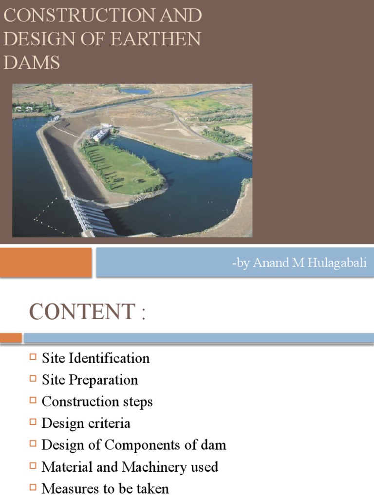 Construction and Design Criteria Earthen Dams | PDF