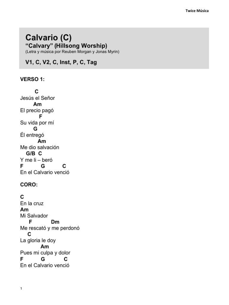 Calvario Acordes | PDF