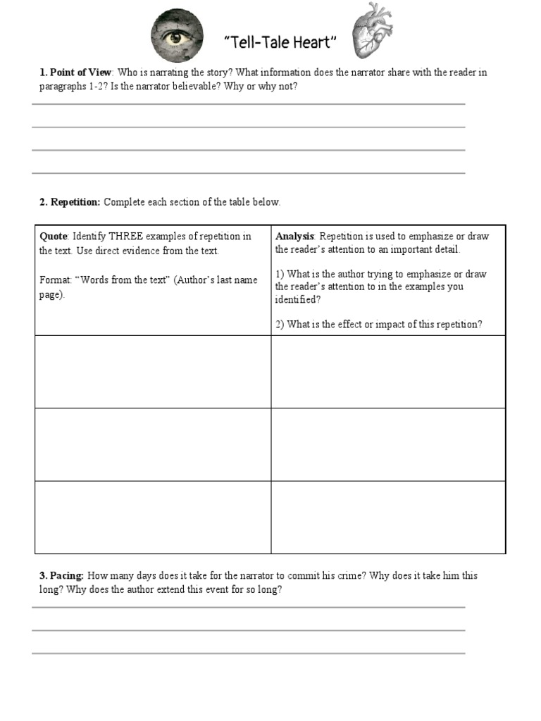 Tell-Tale Heart | PDF | Irony | Narration