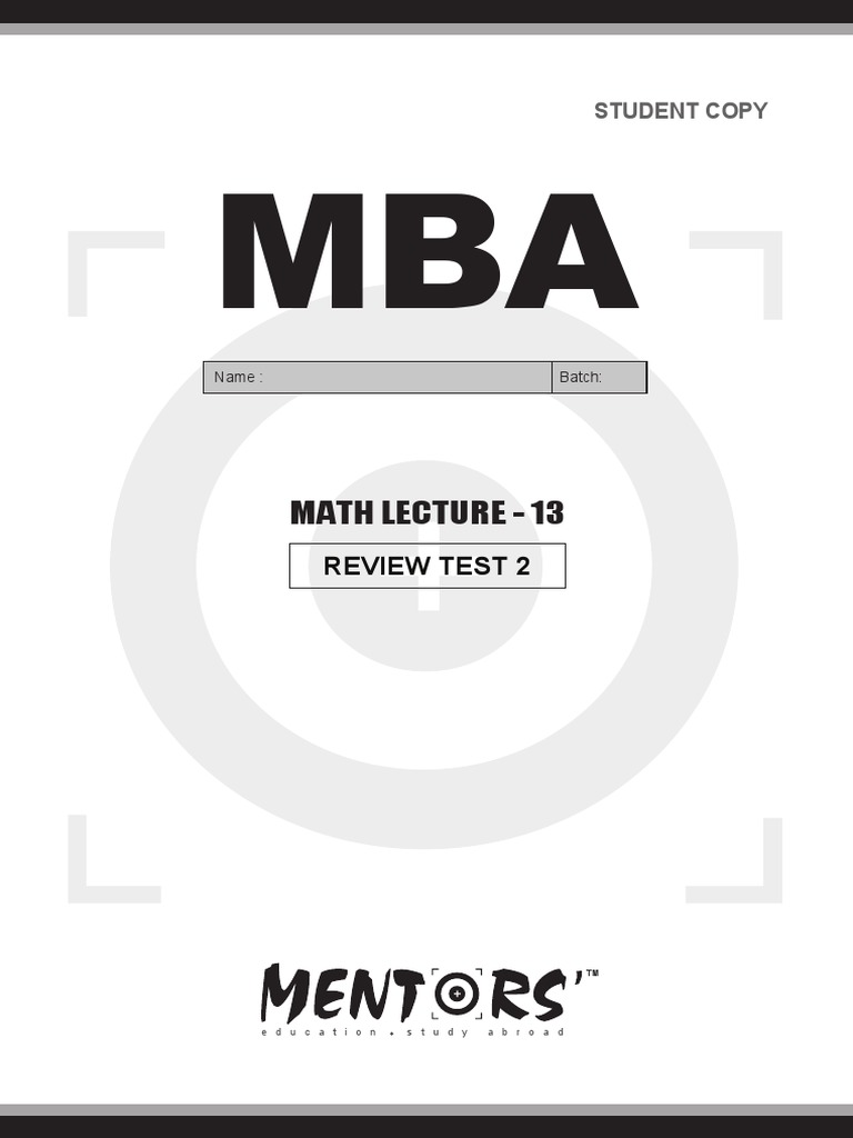 MBA-IBA Math 13 | PDF | Mathematics | Elementary Mathematics