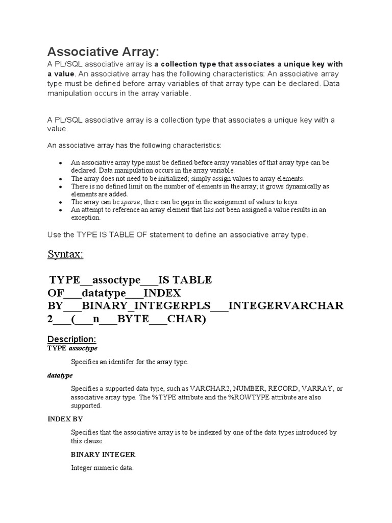 Associative Array | PDF | Array Data Type | Data Type Associative Array | PDF | Array Data Type | Data Type