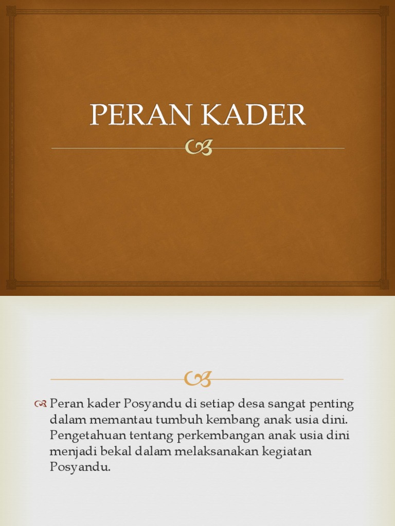 Peran Kader | PDF