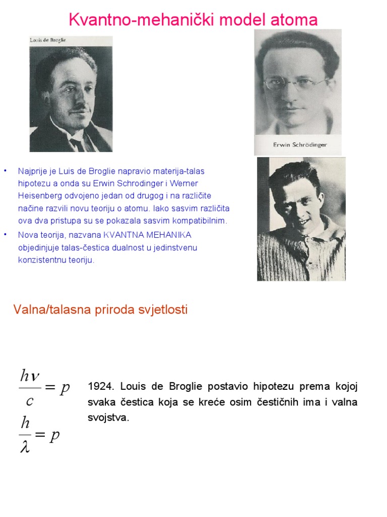 9 Kvantno Mehan. Model Atoma | PDF