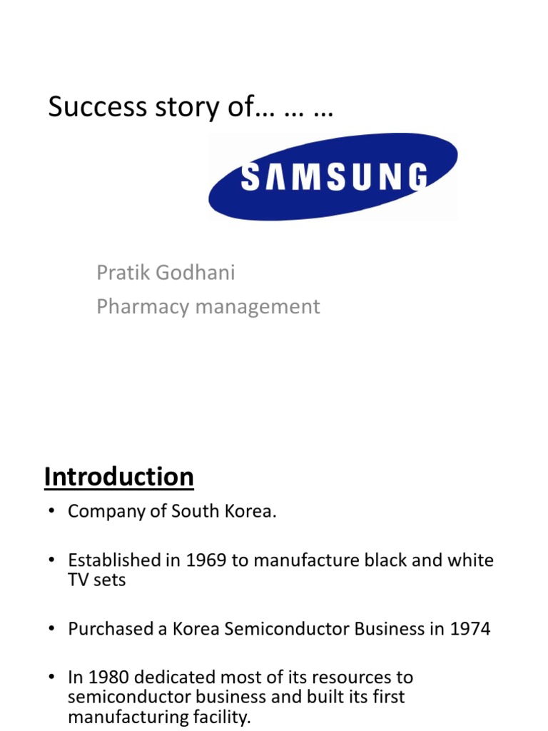 Samsung: A Company Success Story | PDF