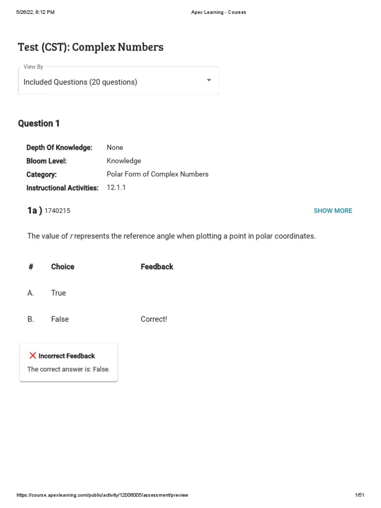 Test Cst Complex Numbers Included Questions 20 Questions Pdf Cartesian Coordinate