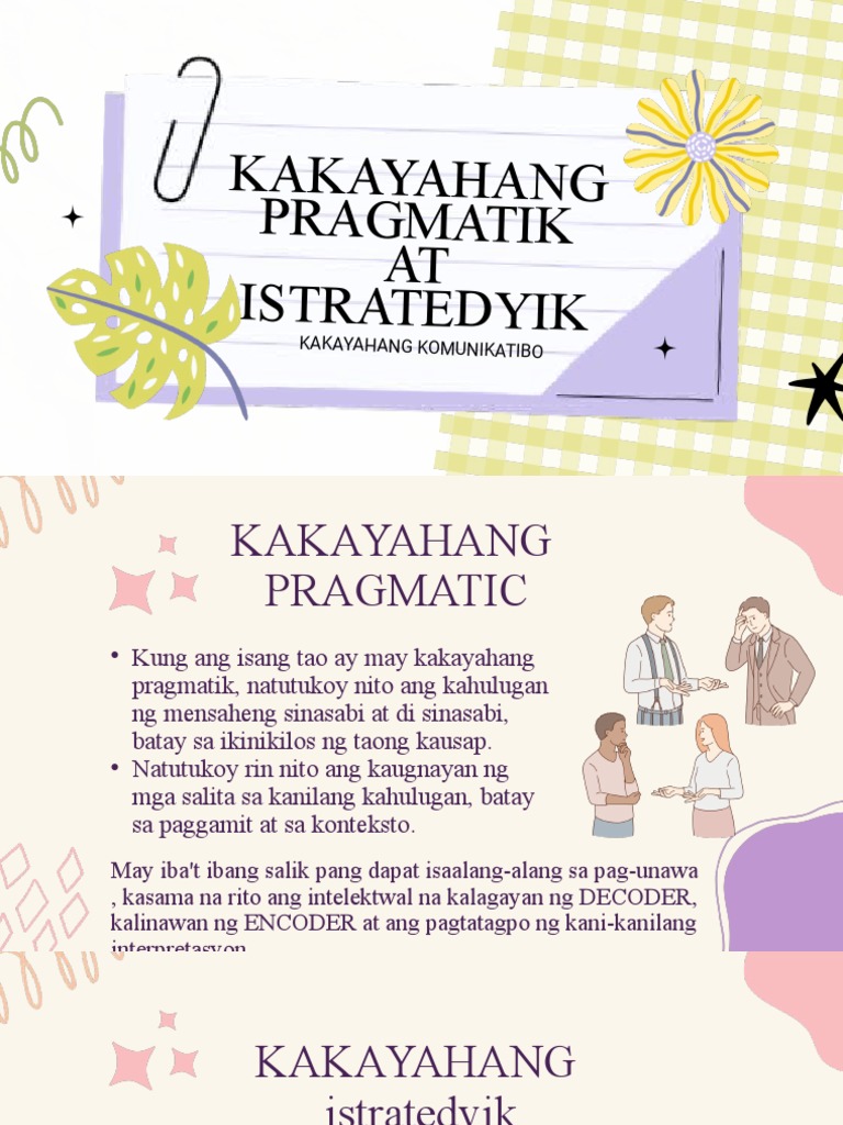 Kakayahang Pragmatik at Istratedyik | PDF