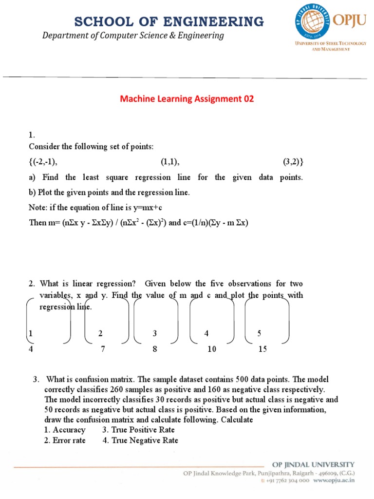 Machine Learning Assigment 02 | PDF