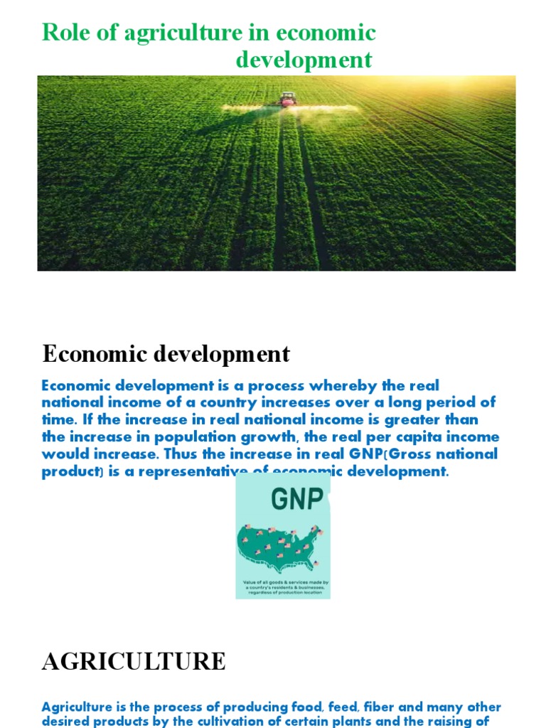 Role of Agriculture in Economic Development | PDF | Agriculture ...