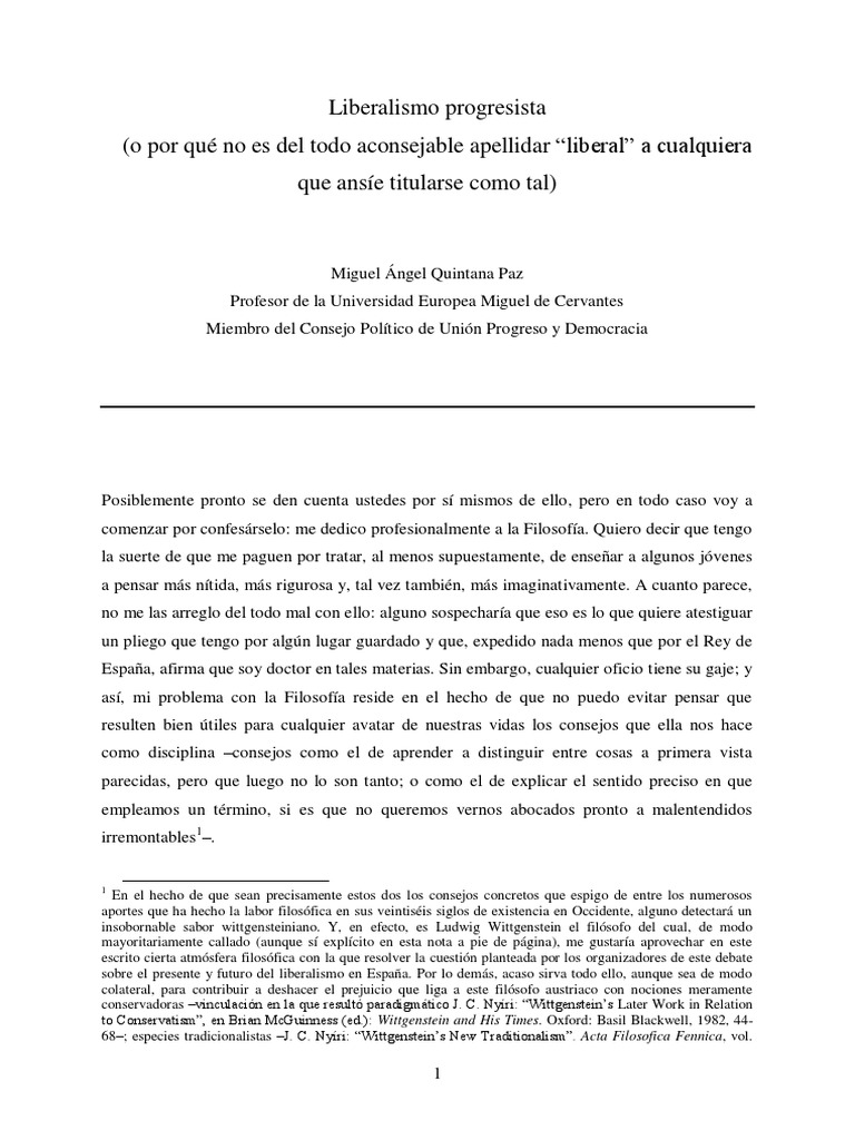 Liberalismo Progresista | PDF | Liberalismo | Immanuel Kant