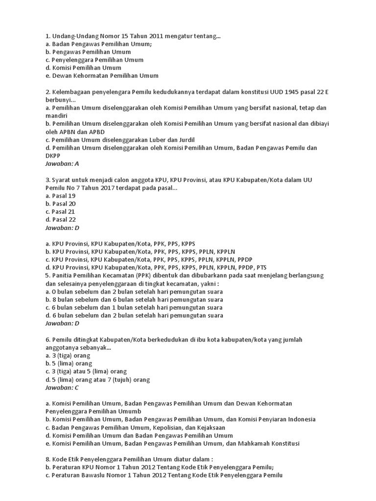 Contoh Soal PPK | PDF