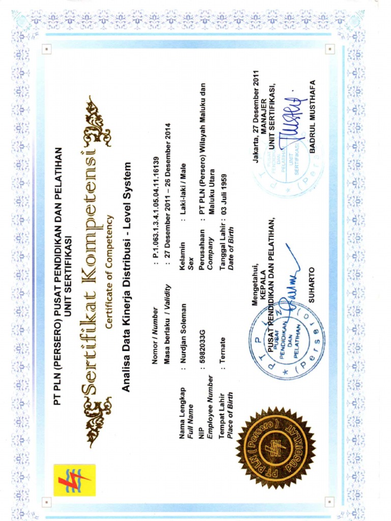 Sertifikat Kompetensi | PDF