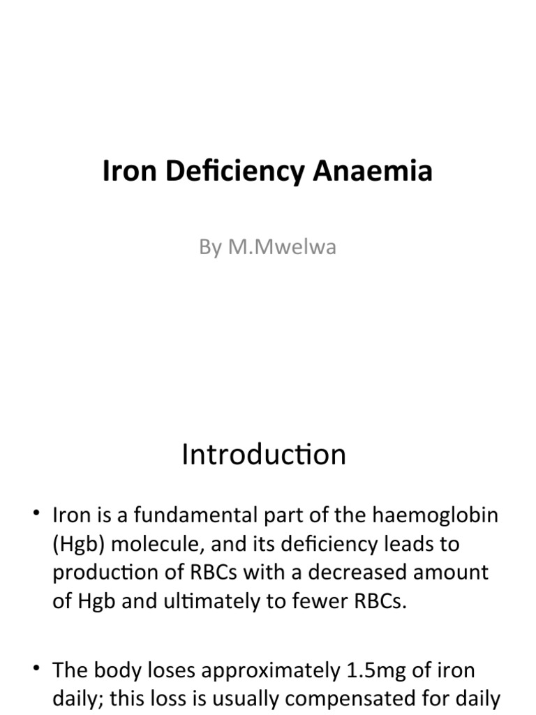 11 Iron Deficiency Anaemia | PDF | Anemia | Physiology